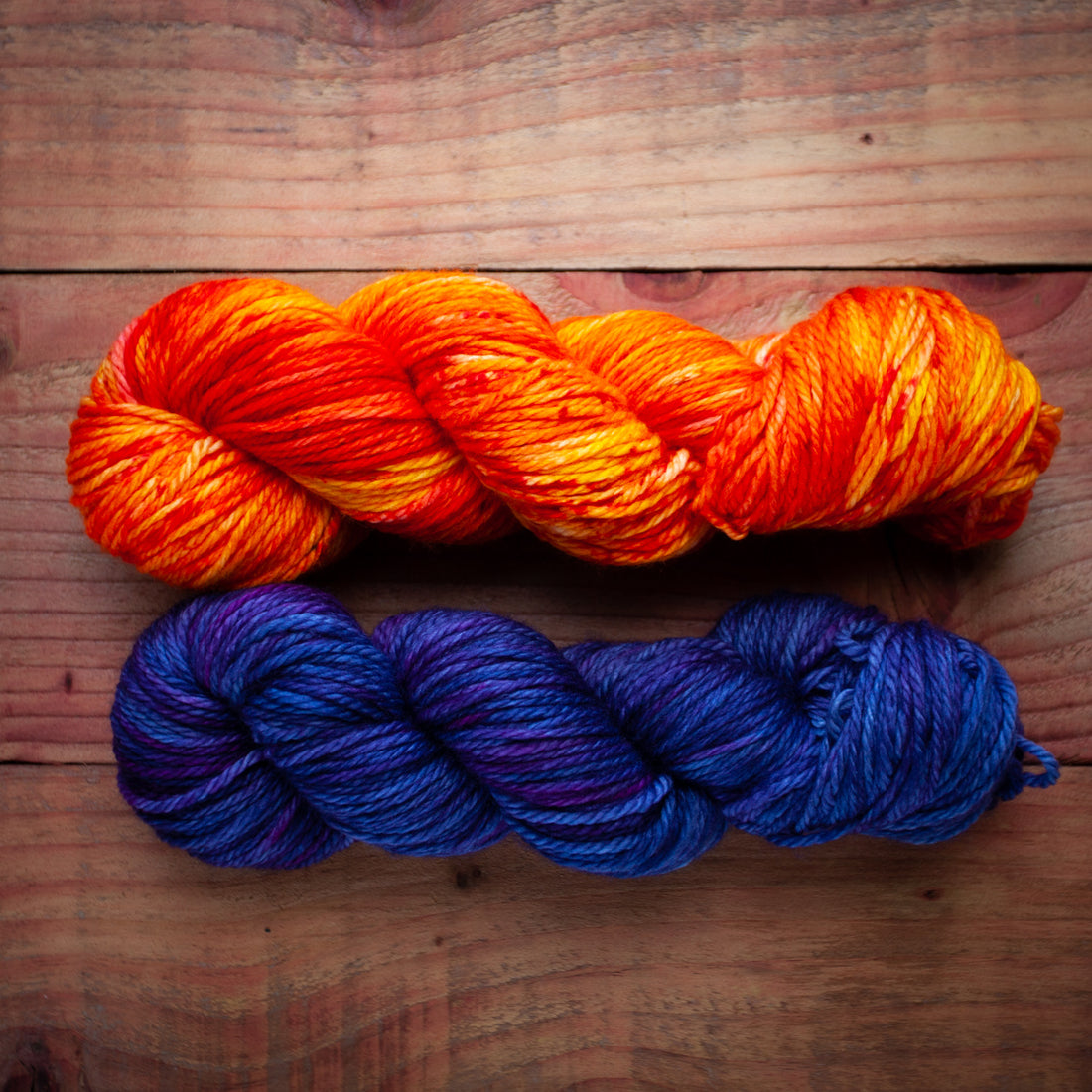 Yarn set "Fire Sparks" and "Midnight Light – Fine Leaf Fibres